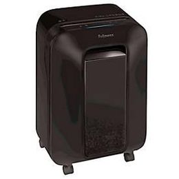 Aktenvernichter Fellowes® Powershred LX 200, Partikelschnitt 4 x 12 mm, P-4, 22 l, 12 Blatt Schnittleistung, mit Rollen, schwarz