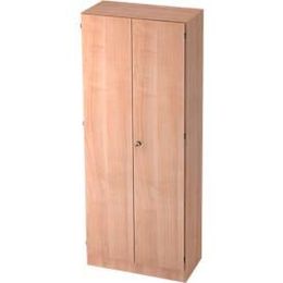 Aktenschrank, 5 OH, abschließbar, B 800 x T 420 x H 2004 mm, Nussbaum-Dekor