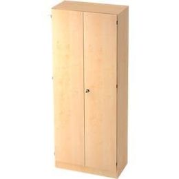 Aktenschrank 5 OH, abschließbar, B 800 x T 420 x H 2004 mm, Ahorn-Dekor