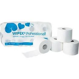 WIPEX Toilettenpapier PoFessional, 250 Blatt pro Rolle, 3-lagig, 72 Rollen