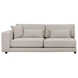 Ecksofa OTTO products "Grenette" Sofas Gr. B/H/T: 204cm x 77cm x 100cm, Struktur (recyceltes Polyester), Armlehne links, Armlehne links, beige frei oder als Teil des Modulsofas, Baumwollmix recycelte Stoffe