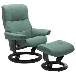 Relaxsessel stressless "Mayfair" Sessel Gr. Leder PALOMA, Classic Base Schwarz, Relaxfunktion-Drehfunktion-PlusTMSystem-Gleitsystem, B/H/T: 79 cm x 101 cm x 73 cm, grün (aqua green paloma) mit Classic Base, Größe S, M & L, Gestell Schwarz