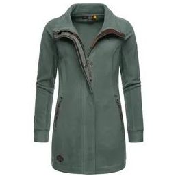 Parka Ragwear "Letrice Fleece" Gr. XS (34), grün (tannengrün) Damen Jacken Sportliche Zip-Fleecejacke mit hohem Kragen