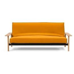 Schlafsofa INNOVATION LIVING TM "Balder Sofa, Bettfunktion, Relaxsofa, Design mit hohem Komfort" Sofas Gr. B/H/T: 230cm x 92cm x 100cm, Polyester, orange (burned curry) Rückenlehne 3-fach verstellbar, Dauerschläfer