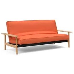 Schlafsofa INNOVATION LIVING TM "Balder Sofa, Bettfunktion, Relaxsofa, Design mit hohem Komfort" Sofas Gr. B/H/T: 230cm x 92cm x 100cm, Polyester, braun (rust) Rückenlehne 3-fach verstellbar, Dauerschläfer