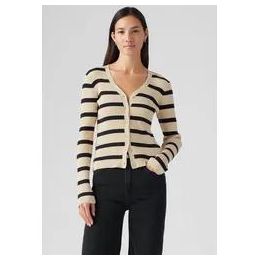 Levi's Longstrickjacke LEVI'S "TULIP CARDIGAN" Gr. S (36), beige (rotwood stripe creme brulee) Damen Strickjacken