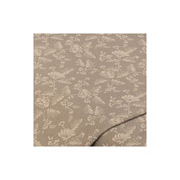 buttinette Baumwoll-Trachtenstoff "Blumen", taupe