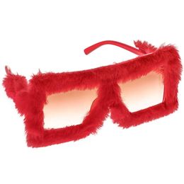 buttinette Plüsch-Brille, rot