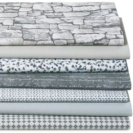 buttinette Patchwork- und Quiltpaket "Stonegrey", grau/weiß