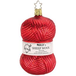 buttinette Weihnachtskugel "Wollknäuel", rot, 11 cm