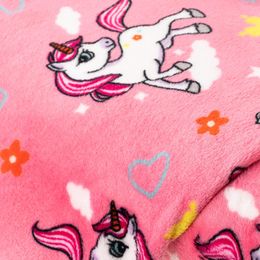 buttinette Wellness-Fleece "Einhorn", rosa-color