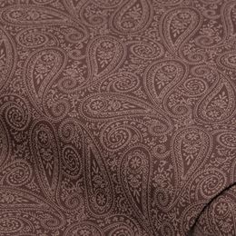 buttinette Baumwoll-Trachtenstoff "Paisley", braun