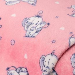 buttinette Wellness-Fleece "Elefant", Farbe: rosa-color