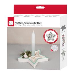 Rayher Silikon Gießform Kerzenständer "Stern"