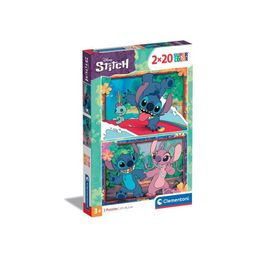 Clementoni Jigsaw Puzzle Super Color Disney Stitch 2x20pcs. Boden