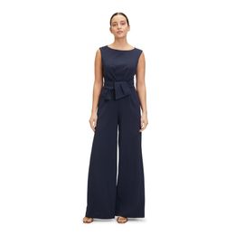 Overall Vera Mont "Vera Mont Jumpsuit mit weitem Bein" Gr. 46, Normalgrößen, blau (night sky) Damen Overalls Bunddetail