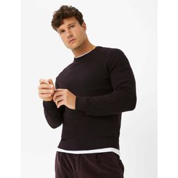 Rundhalspullover Brax "Style ROY", Herren, Gr. L (52), lila, 44% Baumwolle, 29% Polyacryl, 27% Wolle, Pullover