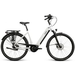 E-Bike HAWK Bikes "eCity Wave 400" E-Bikes Gr. 50 cm, 28 Zoll (71,12 cm), weiß Pedelec, Elektrofahrrad für Damen u. Herren, Cityrad