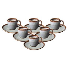 like. by Villeroy & Boch Kaffeetassen mit Untertassen Lave 190 ml 6er Set