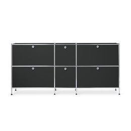 Tchibo Sideboard Metall »CN3« groß mit 6 Klappenfächern - Schwarz