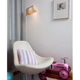 Secto Design Owalo 7010 Standleuchte Birke, Kabel Schwarz, Gestell/Fu&szlig; Wei&szlig;