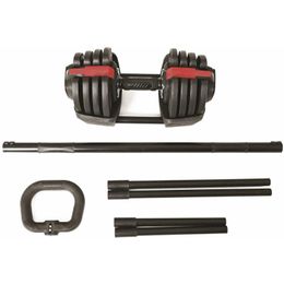 Toorx Set 3-in-1 Kurzhantel Langhantel Kettlebell Verstellbare Belastung - Hantelstange