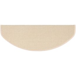 Stufenmatte my home "Natur" Teppiche Gr. B: 23,5 cm 15 St., 8 mm, L: 65 cm, beige (elfenbein)