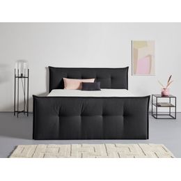 Boxbett Andas "Kederleicht", grau (anthrazit), B:205cm L:226cm, Komplettbetten, Boxspringbett, inklusive Fußteil, Bettkasten & Topper, in 4 Breiten und 2 Härtegraden