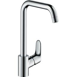 Küchenarmatur Hansgrohe "Focus M41" Armaturen Gr. H/T: 338 cm x 24,2 cm, silberfarben (chrom) 260 1 Strahlart