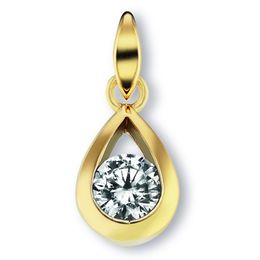 Ketten-Anhänger ONE ELEMENT "Zirkonia Anhänger aus 333 Gelbgold" Schmuckanhänger Gr. mit Zirkonia, Gelbgold 333, goldfarben (gold) Damen Gold Schmuck