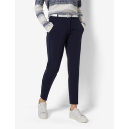 Caprihose Brax "Style MARON S", Damen, Gr. 36, Normalgrößen, blau (navy), 63% Viskose, 33% Polyamid, 4% Elasthan, Hosen