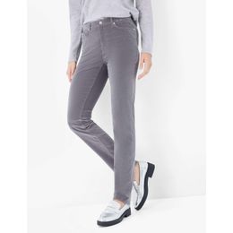 5-Pocket-Hose Brax "Style CAROLA", Damen, Gr. 44L (88), Langgrößen, grau, 74% Baumwolle, 25% Viskose, 1% Elasthan, Hosen