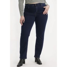 LEVI'S® PLUS Straight-Jeans LEVI'S PLUS "724 PL HR STRAIGHT" Gr. 14 (44), Länge 34, blau (lots of love) Damen Jeans