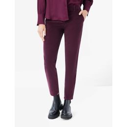 Röhrenhose Brax "Style MEL S", Damen, Gr. 38L (76), Langgrößen, lila (dunkelviolett), 98% Baumwolle, 2% Elasthan, Hosen