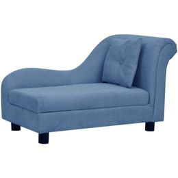 vidaXL - Hundesofa mit Kissen Blau 83x44x44 cm Plüsch