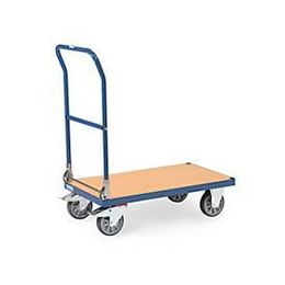 Fetra® Klappwagen, Ladefläche Holzwerkstoff, je 2 Lenk- & Bockrollen, 850 x 500 mm