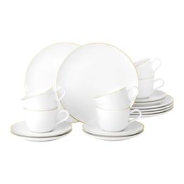 Seltmann Weiden Kaffeeservice Liberty Goldrand 18er Set