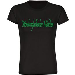 multifanshop Damen T-Shirt - Mönchengladbach - Mönchengladbacher Mädchen - Druck grün - Frauen