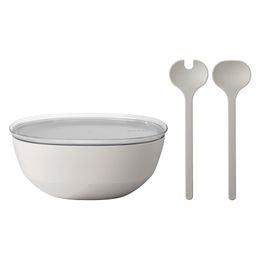 Mepal Servierschale mit Deckel & Salatbesteck Silueta 5000 ml