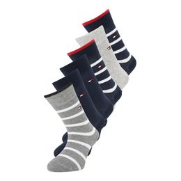 Tommy Hilfiger Socken 'BRETON' M&auml;dchen Gr&ouml;&szlig;e 27/30 marine / graumeliert / rot / wei&szlig;
