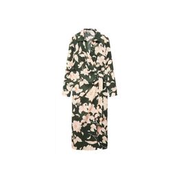 Mango Kleid 'Carola' Damen Größe 36 dunkelgrün / apricot / rosa / offwhite Winterkleid