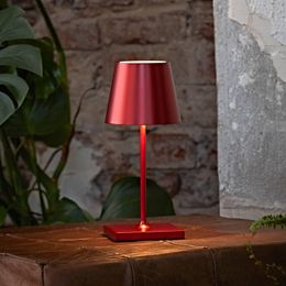 Sigor LED-Akkutischlampe Nuindie mini, USB-C, rot, IP54, dimmbar