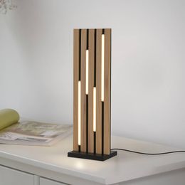 Q-SMART-HOME Paul Neuhaus Smart-LED-Tischlampe Q-Akustik Holz Höhe 60 cm