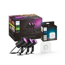 PHILIPS Hue Lily Outdoor Bundle 3er-Spot + Bridge