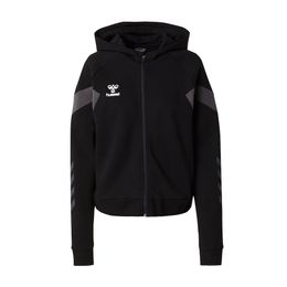 Hummel Sportsweatjacke 'TRAVEL' Damen Größe XL grau / schwarz / weiß