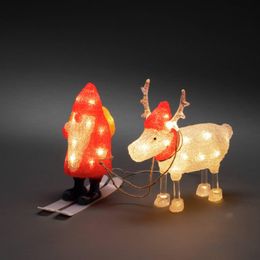 LED-Dekoleuchte Weihnachtsmann und Rentier IP44