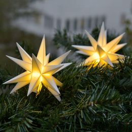 Sterntaler In Weiß - LED Lichterkette mit 9 Sternen f. außen