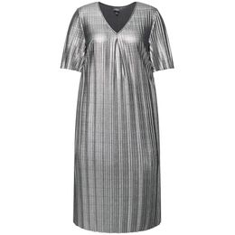 Ulla Popken Kleid Damen Größe 58/60 silber Winterkleid
