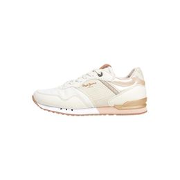 Pepe Jeans Sneaker 'LONDON SNAKE' Damen Größe 37 beige / rosa / weiß
