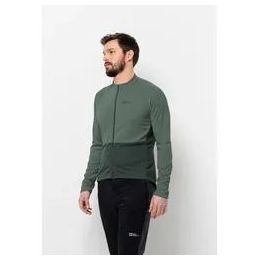 Fahrradjacke Jack Wolfskin "MOROBBIA FZ L/S M" Gr. XXL (58), grün (hedge-green) Jacken